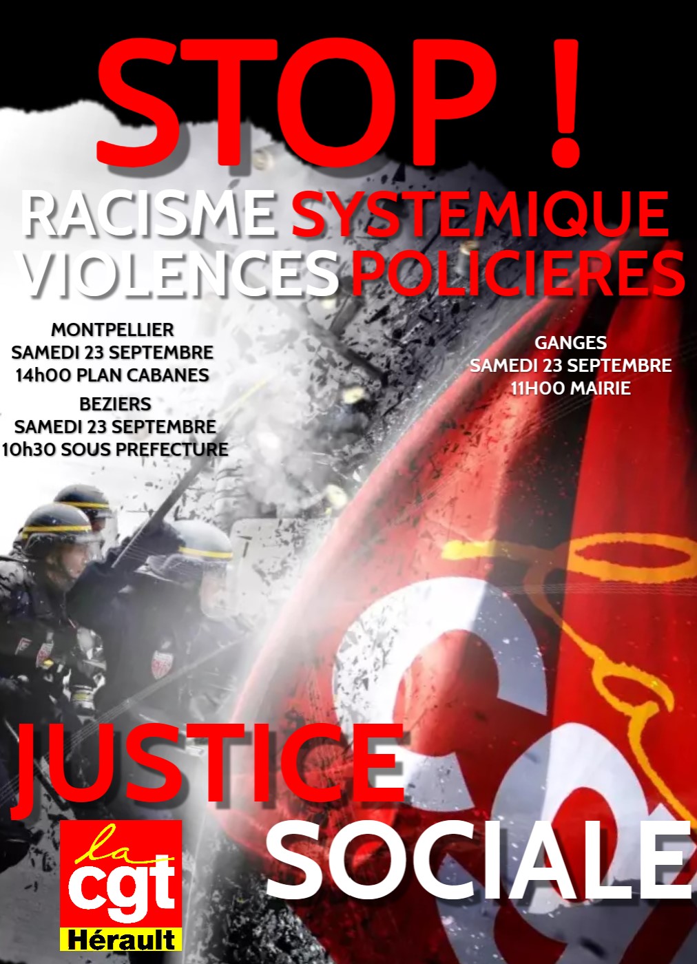 CONTRE LE RACISME SYSTEMIQUE ET LES VIOLENCES POLICIERES | CGT Hérault