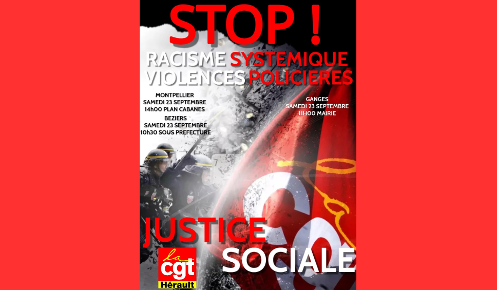 23 SEPTEMBRE CONTRE LE RACISME SYSTEMIQUE ET LES VIOLENCES POLICIERES ...